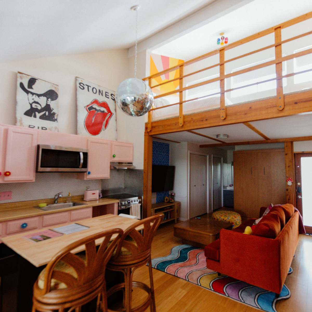 Colorful Retro Disco Loft, Austin, TX | Production | Peerspace