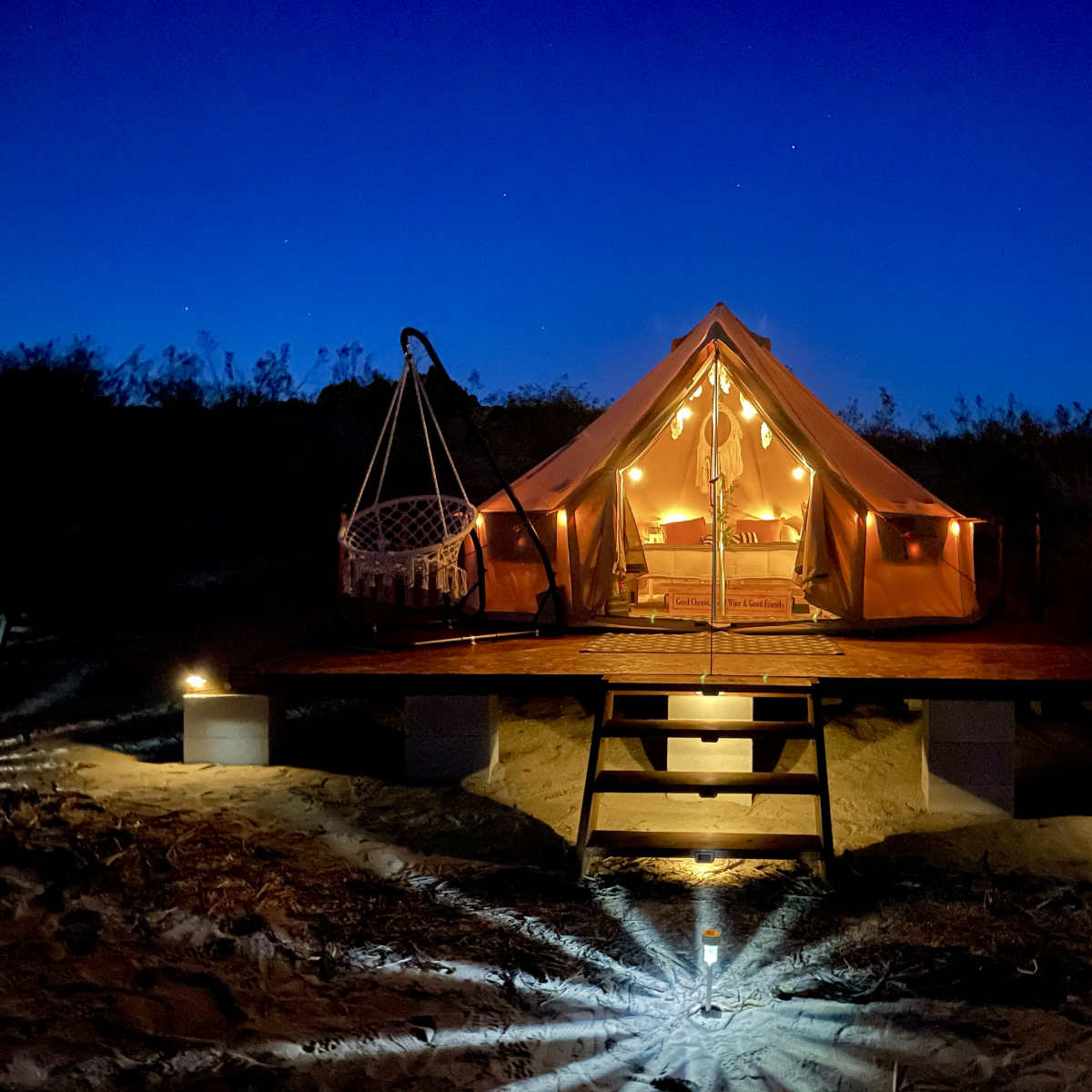 Desert hilltop glamping site with Joshua Tree landscape, Palmdale, CA ...