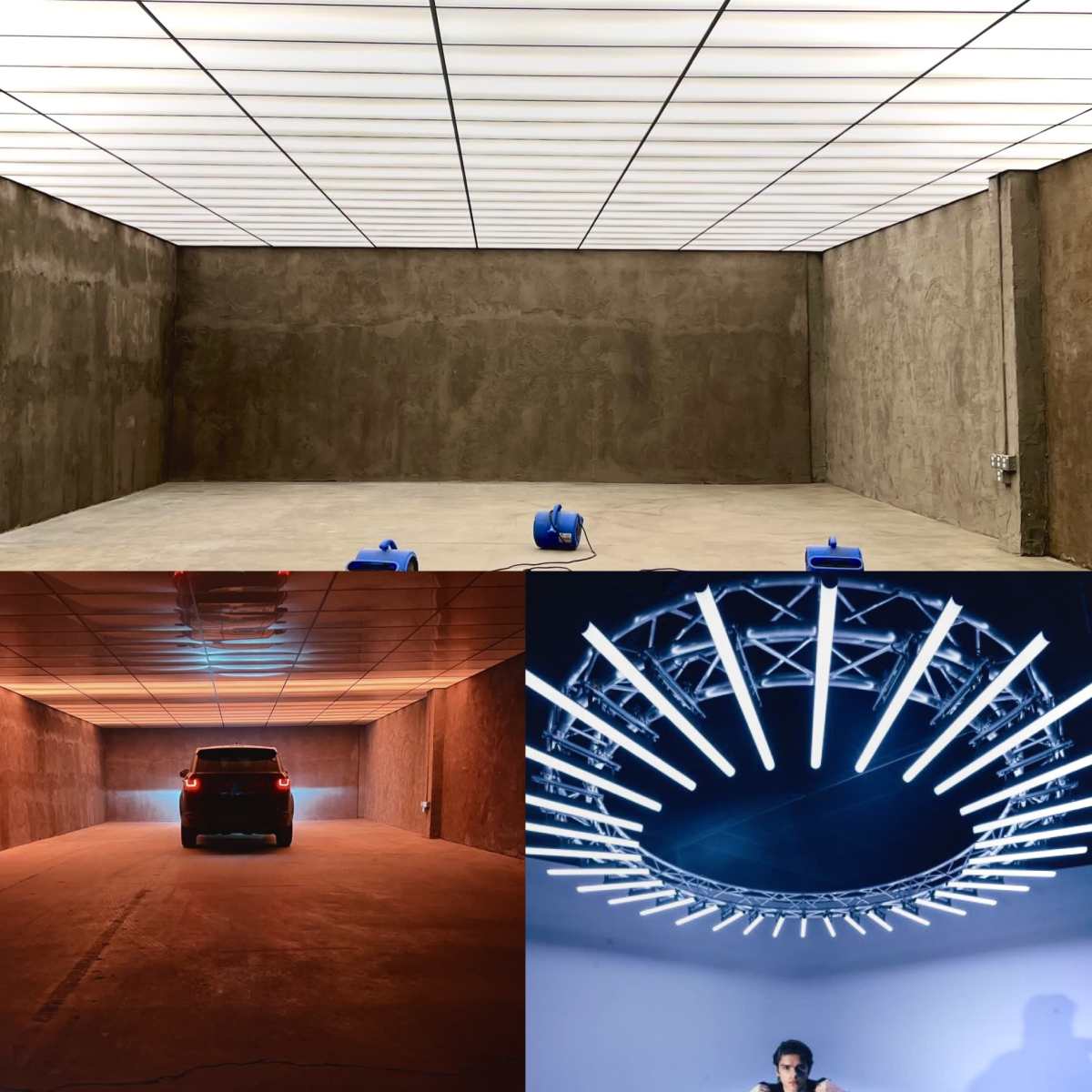 Spectacular Architectural Brutalist Space with 2 Light Grids- CIrcular ...