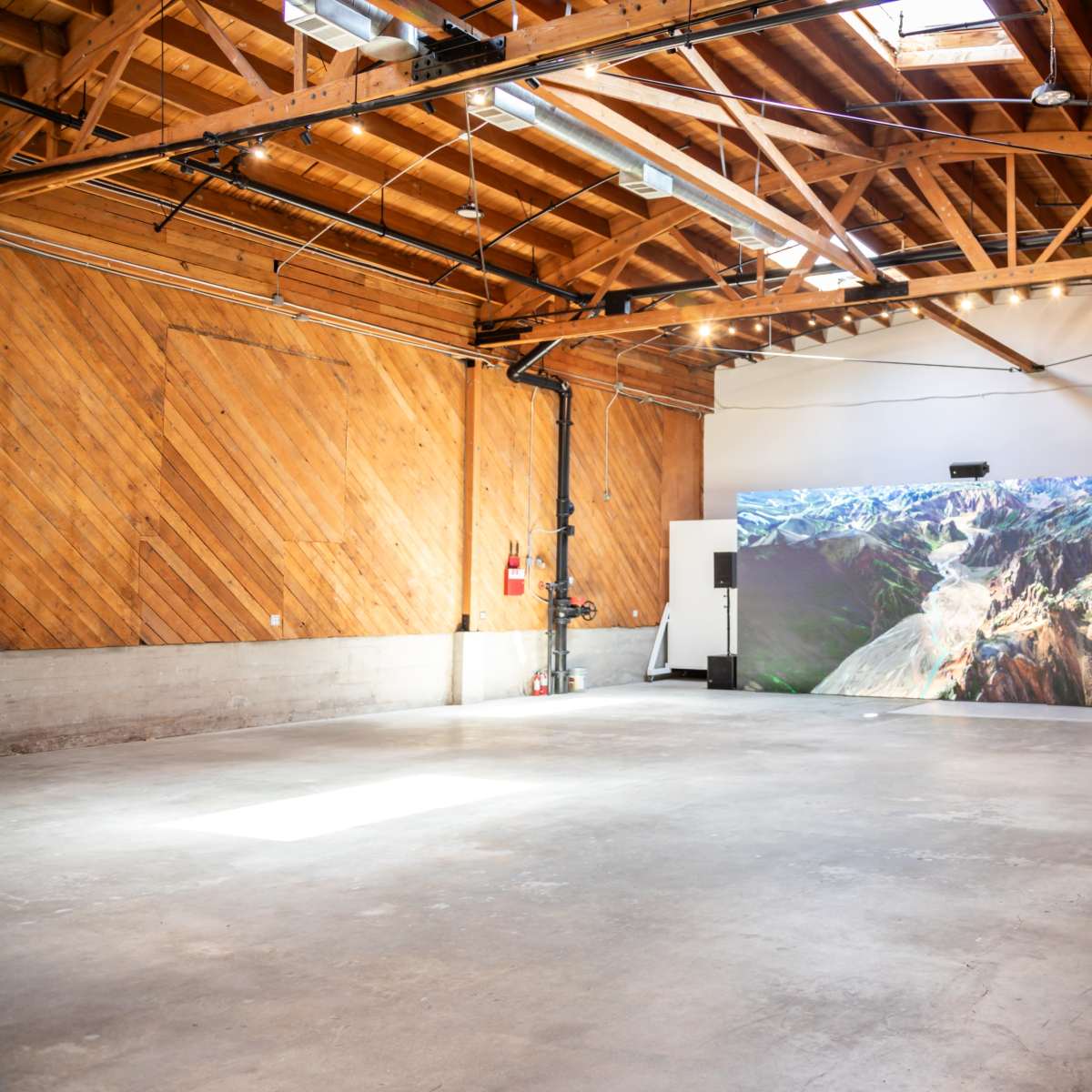 Rustic, Boutique Event Space with Exposed Bow Truss Wood in Downtown ...