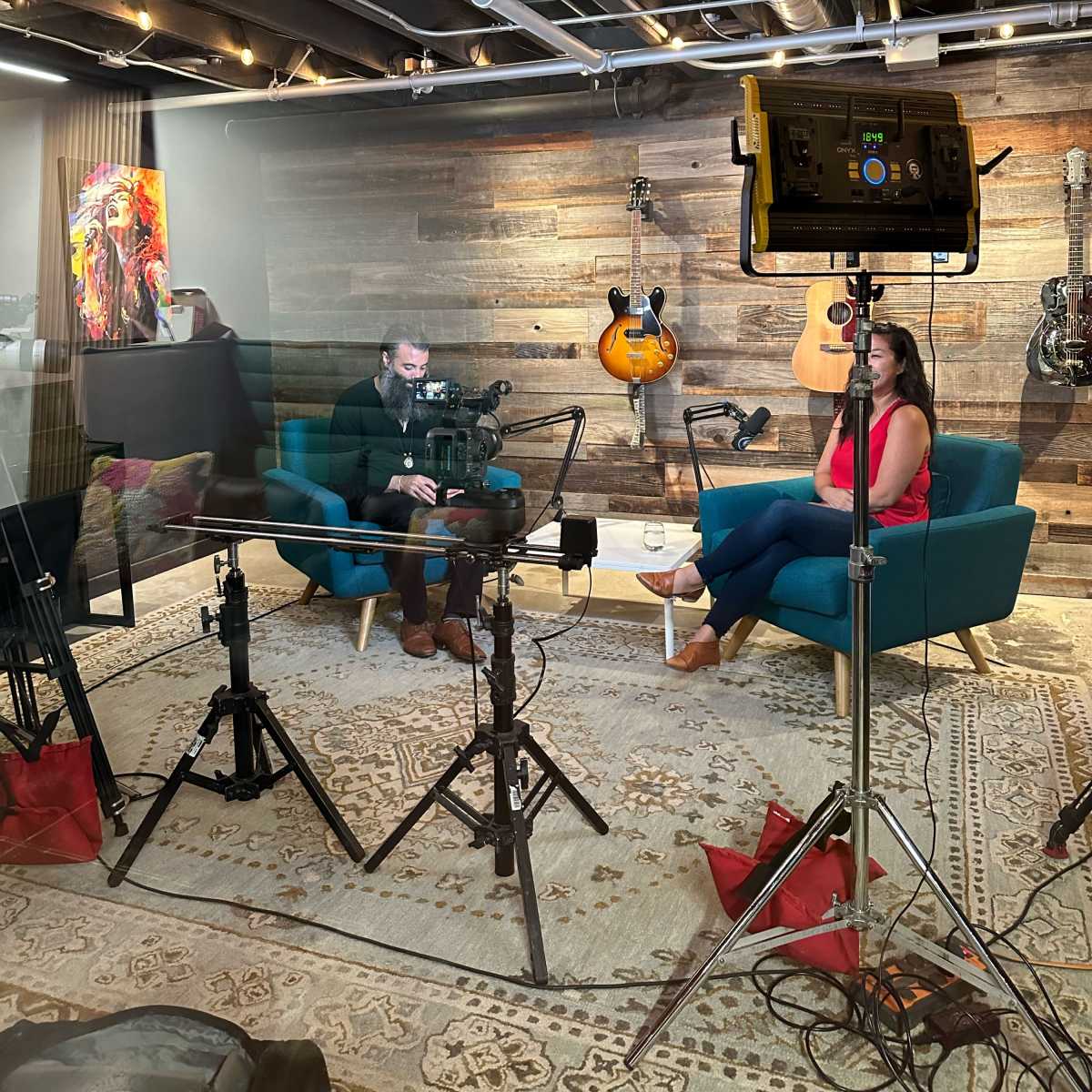 Industrial chic, downtown music and podcast studio space with intimate ...