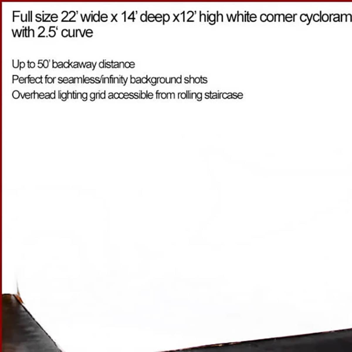 Dystopian Studios 2 | Full size White Cyc and Black Void fashion ...