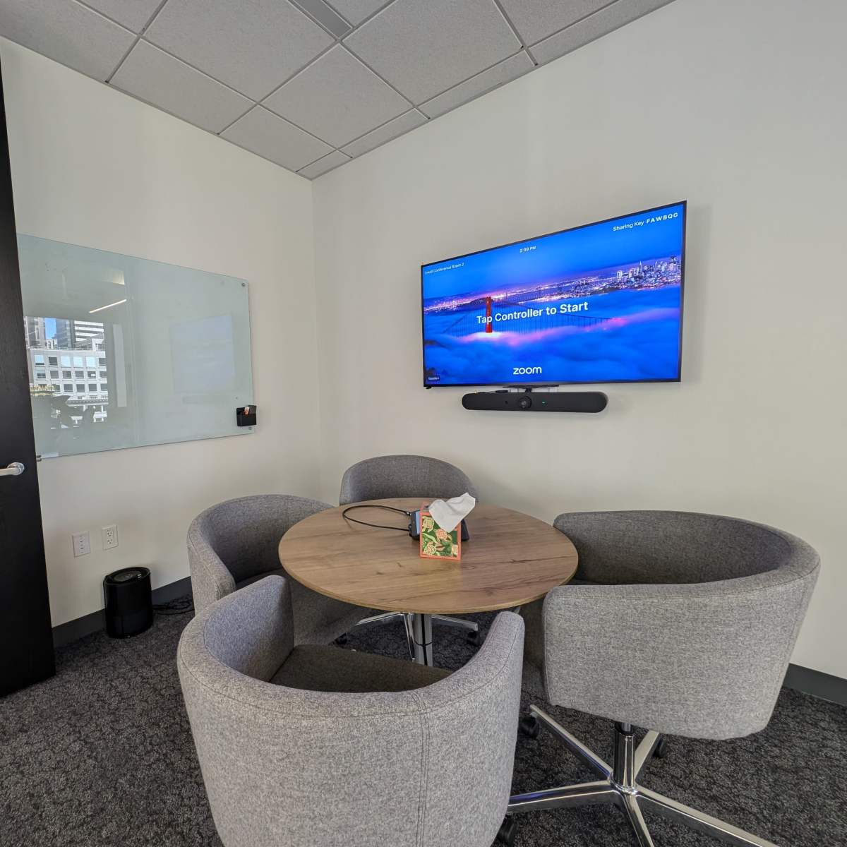 4-Person Conference Room with Zoom Setup in Financial District Co ...