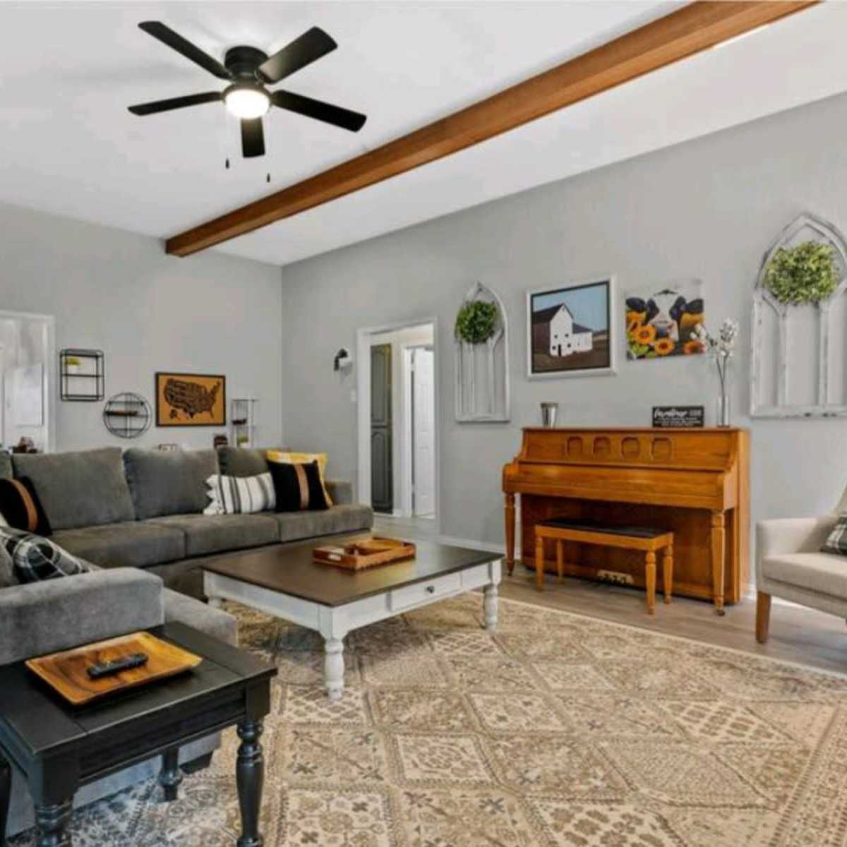 Home with inground pool, sunroom, garage game room and playhouse on 1/2 ...