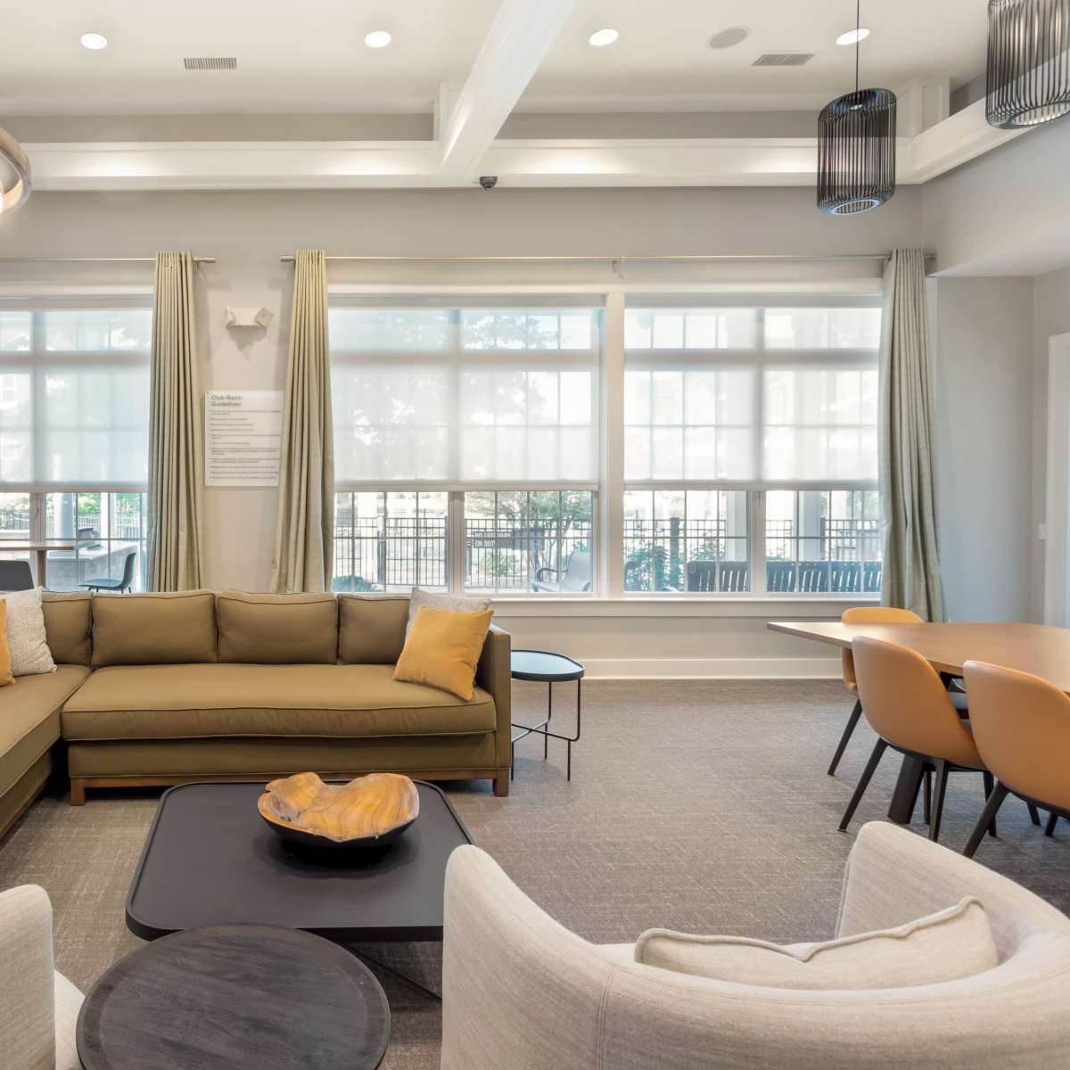 Bright, Contemporary Lounge with Open Kitchenette, Huntington Station ...