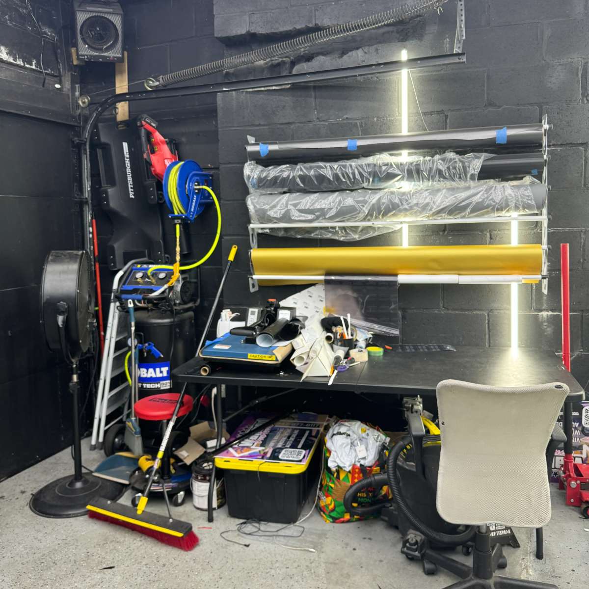 Renovated Garage Set Up For Car Customization and Auto Work, Brooklyn ...