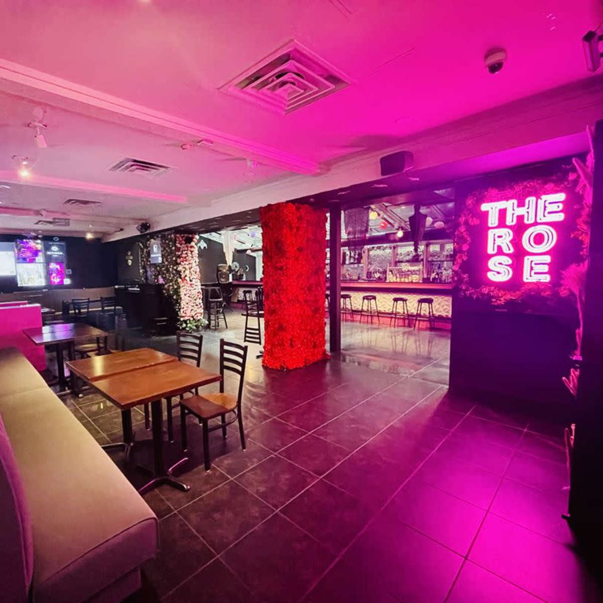 The Rose Lounge: Stylish Neon Pink Event Space in Chelsea, New York ...