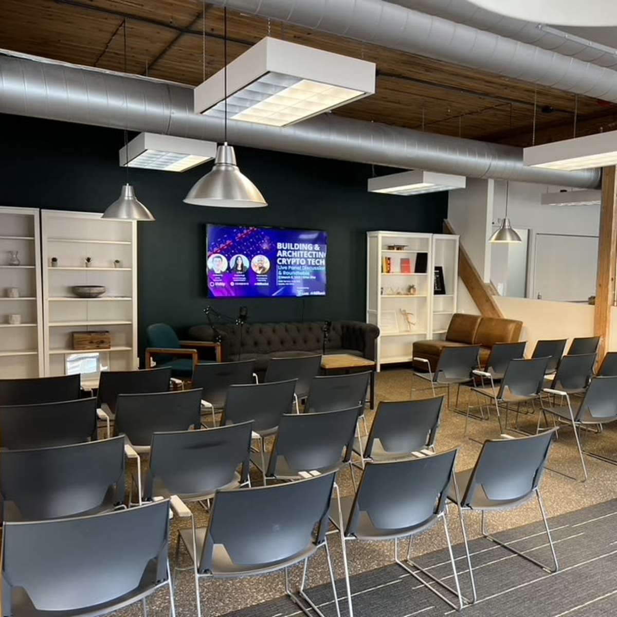 Downtown Open Office Meeting Space w/ Large Outdoor Deck and view of ...