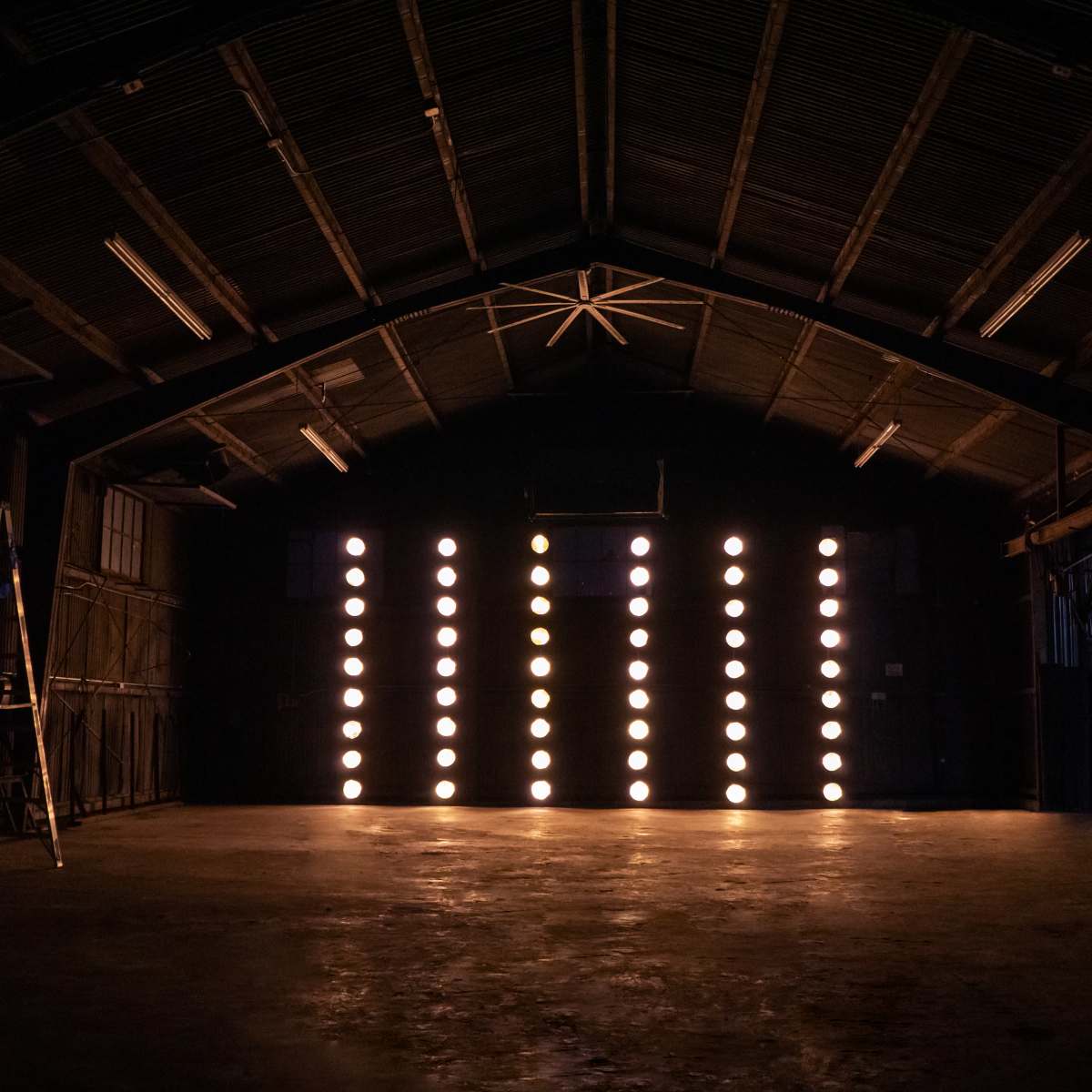 Huge metal Rustic hangar with car drive-in, boxing ring, and dedicated ...