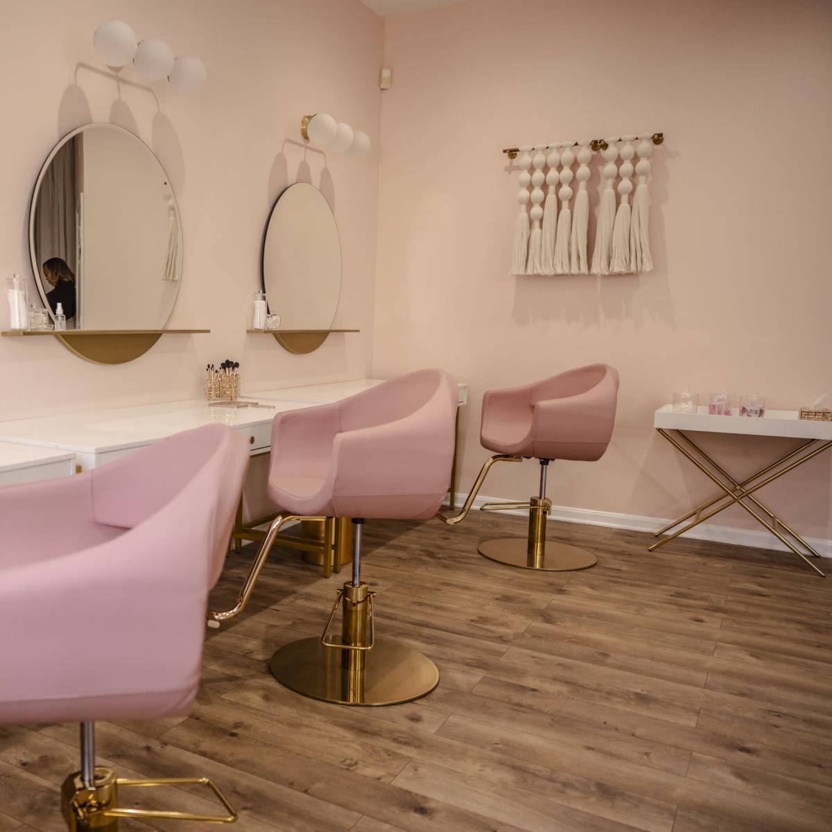 Retro Pink Powder Room Studio- Beauty Pro's and Small Group, Arlington ...