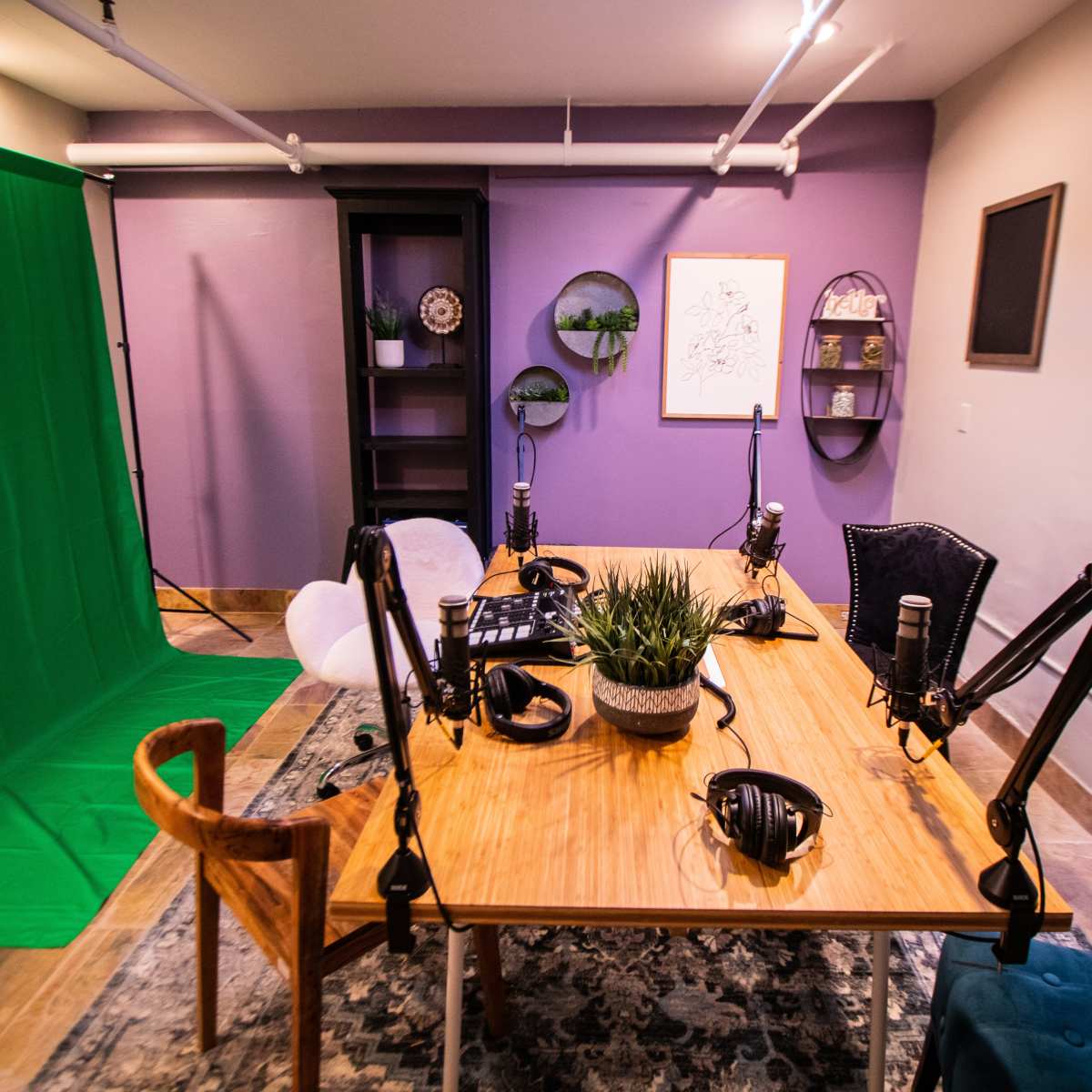 Acoustically-Treated Podcasting Studio Formatted With Three Possible ...
