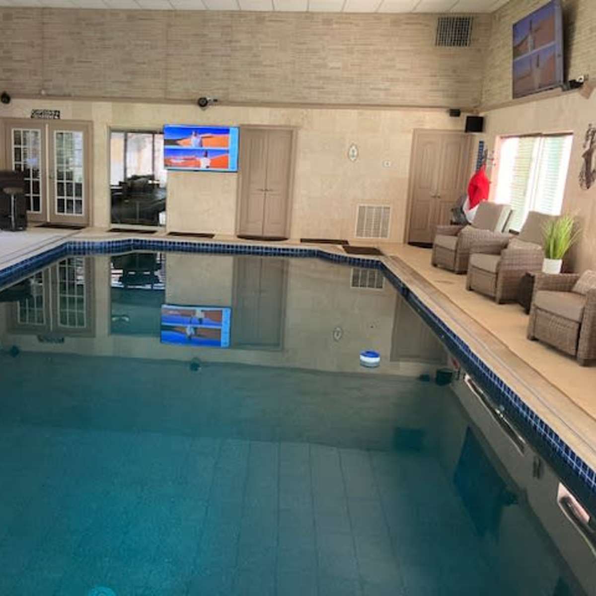Separate building with an indoor heated swimming pool., Grand prairie ...