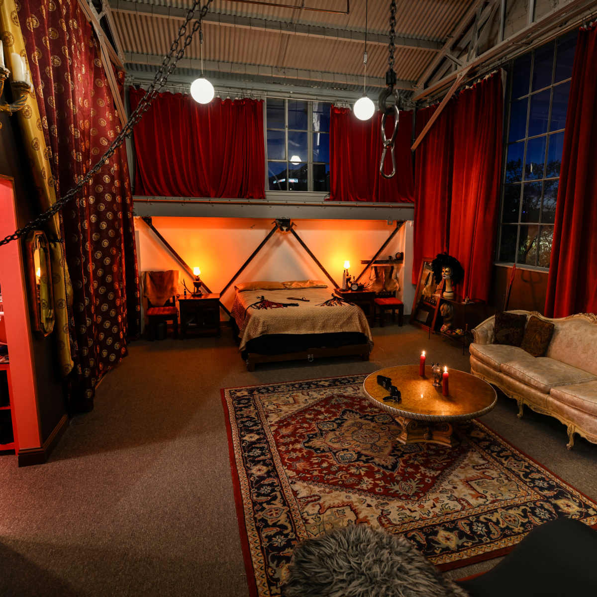 Vintage Luxury Boudoir studio with panoramic windows and multiple sets ...