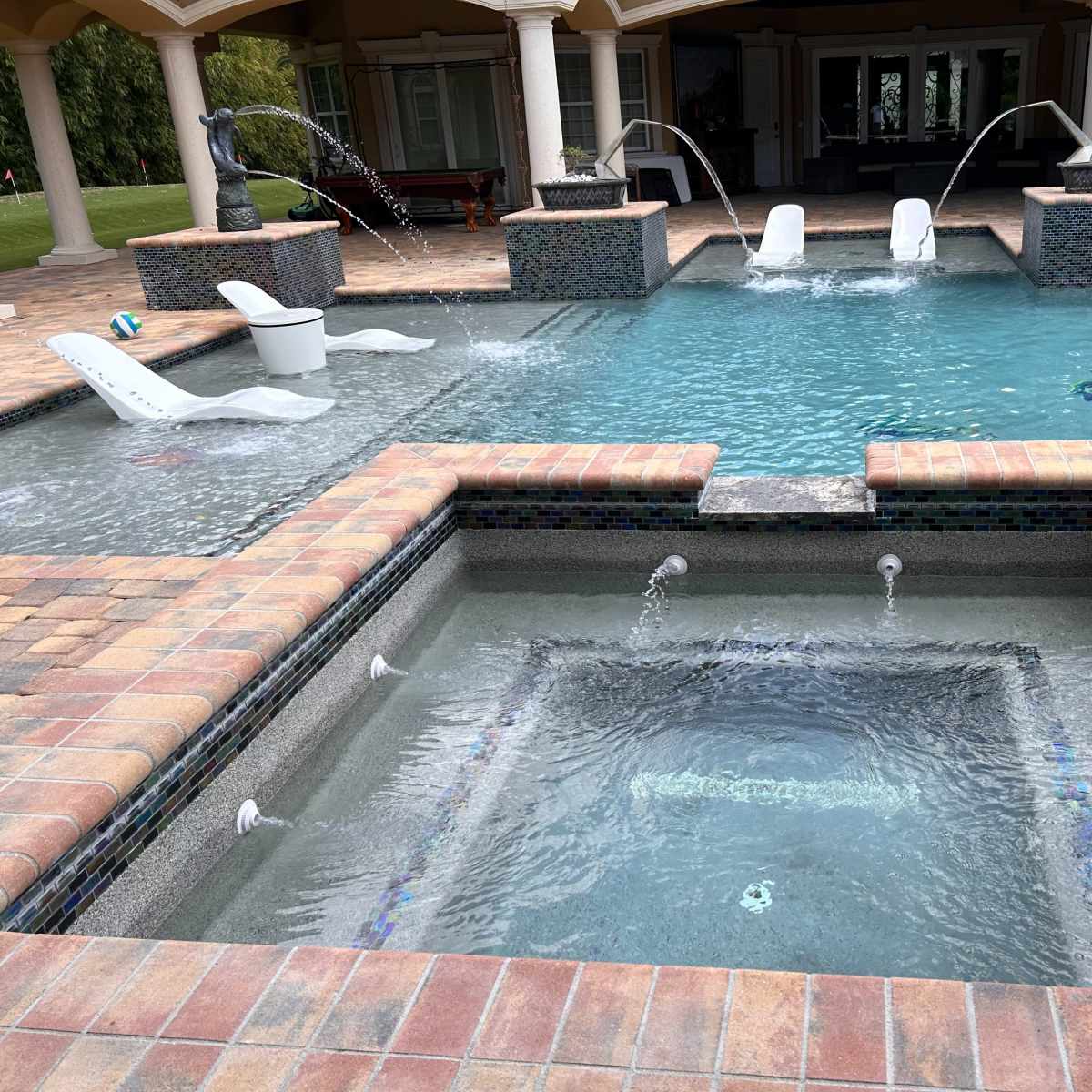 Massive Resort Size Pool Paradise With Large Putting Golf Green ...