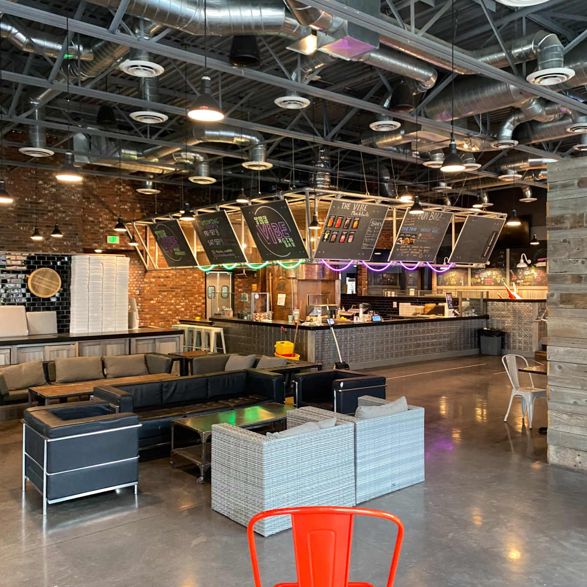Spacious rustic lounge with stage and kitchen, Provo, UT | Production ...