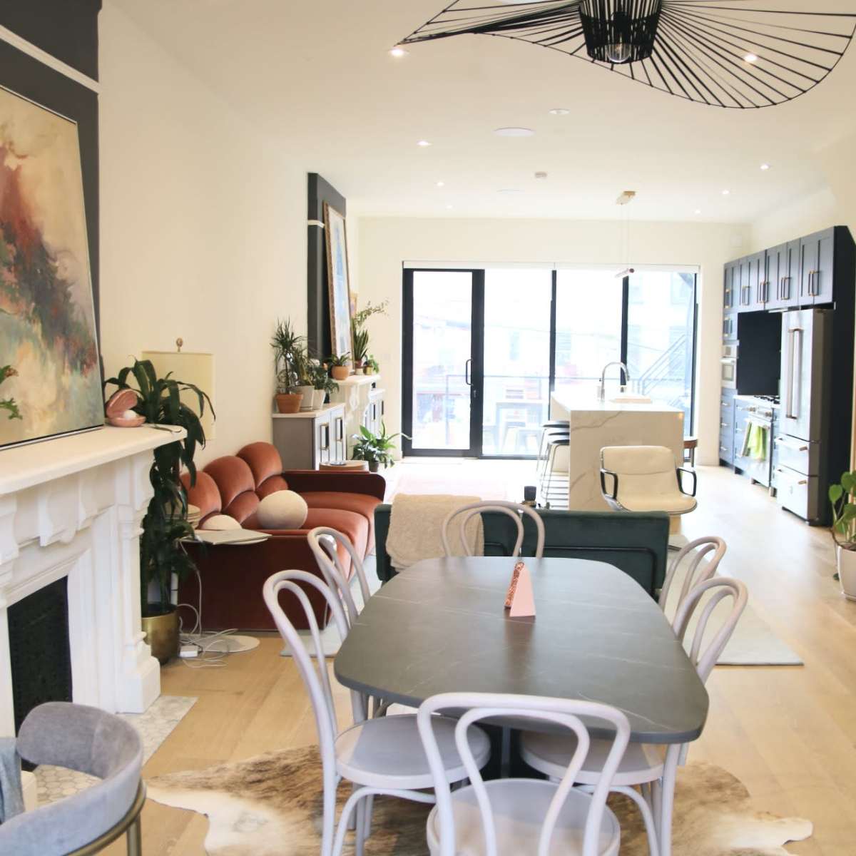 PARLOR FLOOR OF A BROOKLYN BROWNSTONE w/ KITCHEN, LIVING, DINING AREA ...