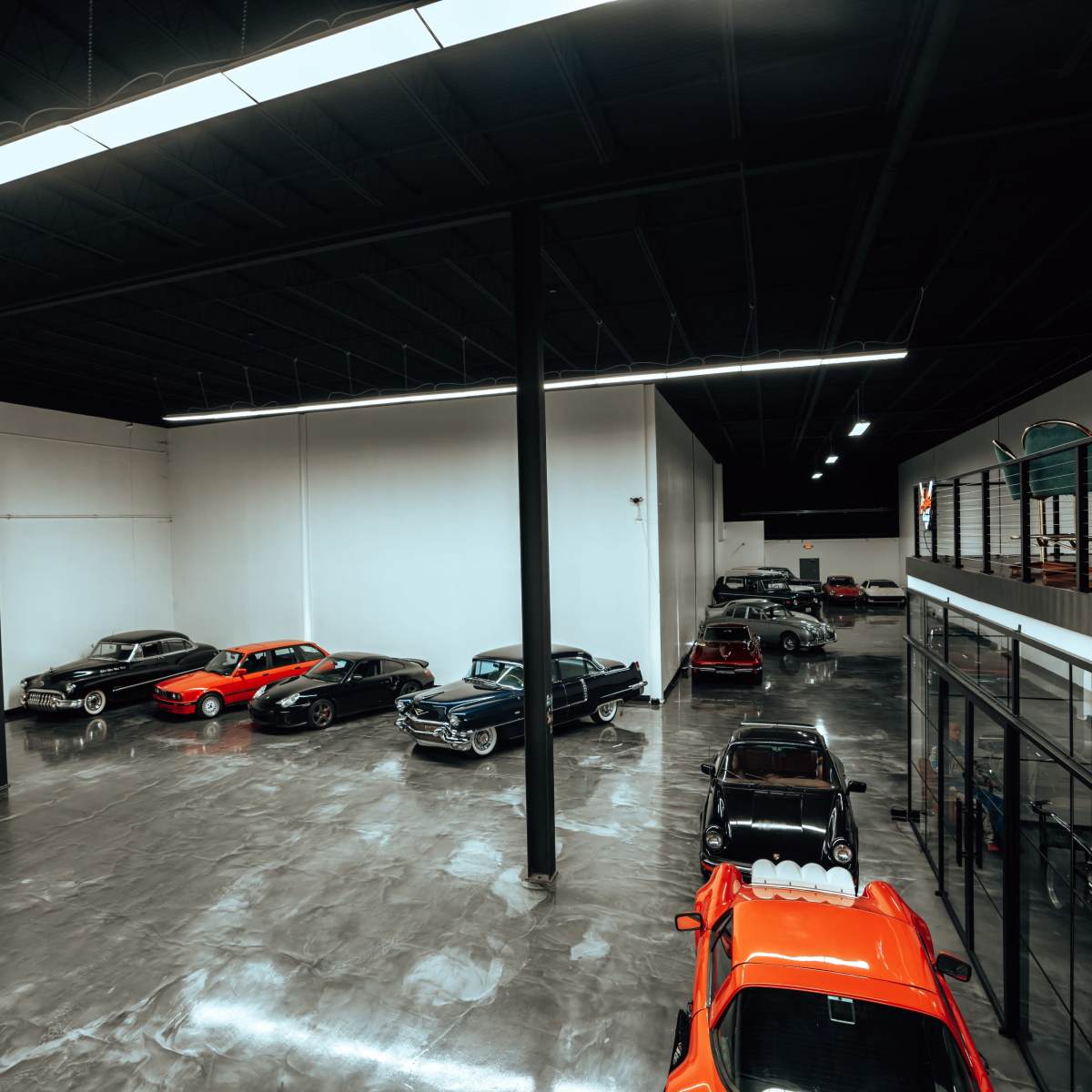 Classic Car Showroom with Lofted Bar, Houston, TX | Event | Peerspace