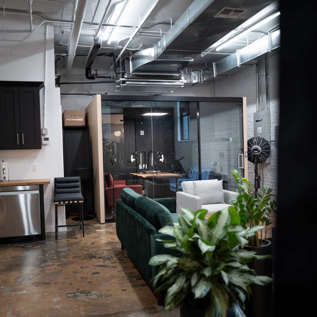 Production Space with Kitchen, Living Room Sets, and Fully Equipped ...