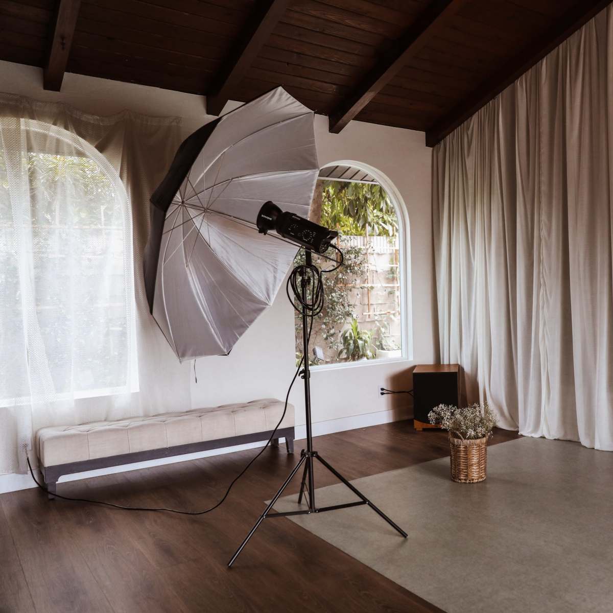 Midcentury House with Natural Light and Wooden Deck Pool, Garden Grove ...