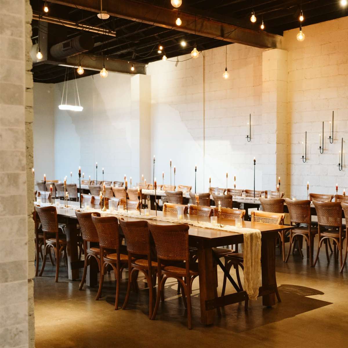 Downtown Event Space Blending Industrial Charm with Laid-Back Elegance ...