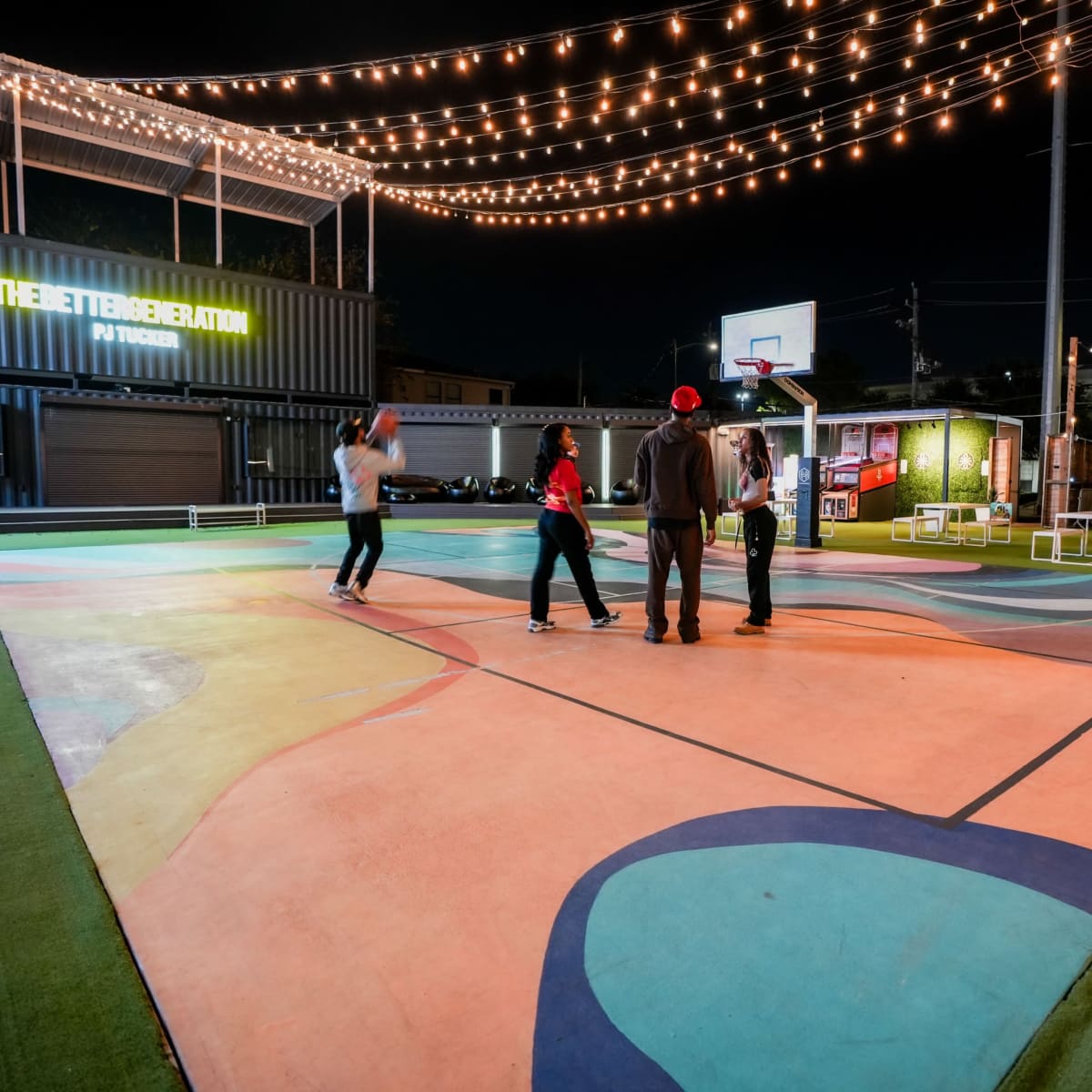 Outdoor Patio Bar with Basketball Court, TVs, Arcade, and more, Houston ...