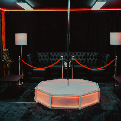 Private NightClub Lounge Vip Section with Pole and Bar in DTLA, Los ...