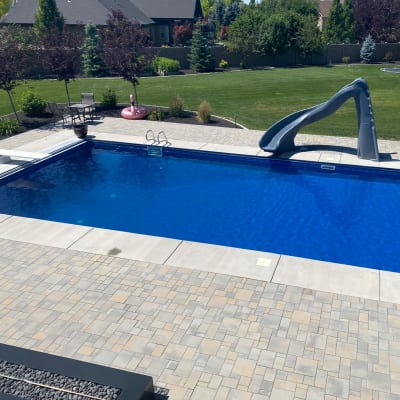 Amazing backyard w inground heated pool with sport court, Pleasant ...