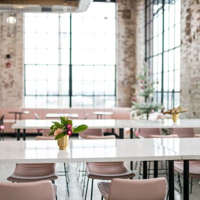 Industrial Event Space with Ceiling-to-Floor Windows + Kitchenette ...