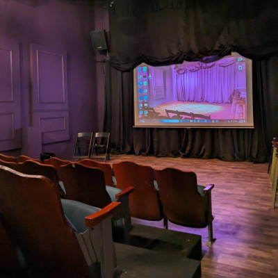 Indie Theater Space With Stage Lights and Purple Focus Wall, Brooklyn ...