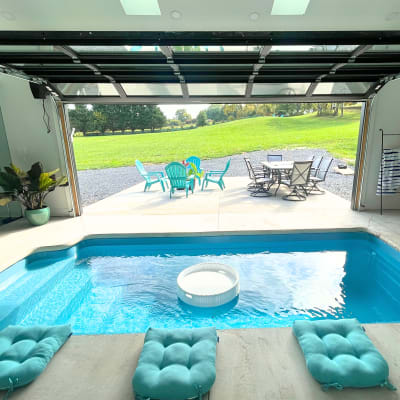 Modern Indoor Zen Pool and Spa in Bucolic Country Setting, Marshall, VA ...