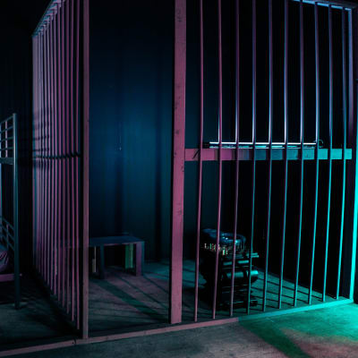 Jail Cell with Interrogation Room, Visitation Center, and Mugshot ...