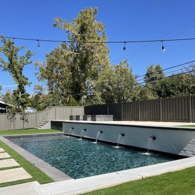 Backyard with pool and green turf, Salt Lake City, UT | Event | Peerspace