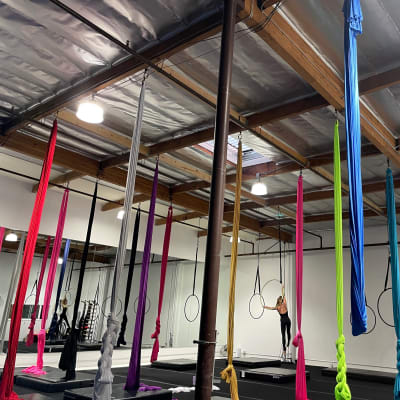 Elevate Aerial | Aerial Studio with high ceilings and blank walls ...