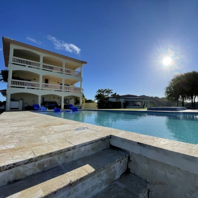 50 Foot Infinity Pool on Top of Mountain Overlooking the beach & town ...