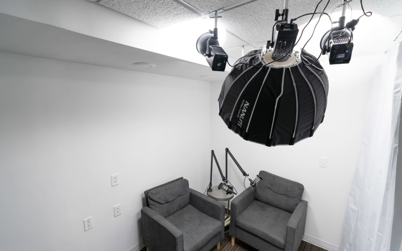 Professional Podcasting Studio Downtown with Lighting, Audio, and ...