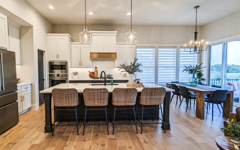 Large & Bright Timeless Kitchen and Living Space in Suburban ...