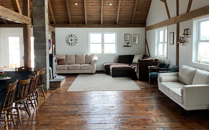 Cozy but Roomy, Rustic but Modern Barn Gathering Space, Bird in Hand ...