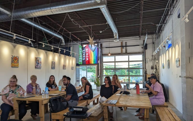 Downtown Mechanic Shop Converted to Art Galley with Skyline View ...