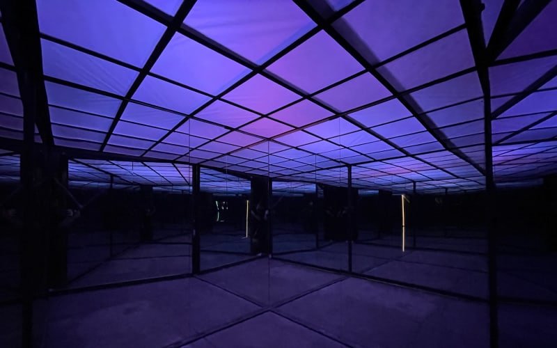 Mirror Set High Quality with Real Mirrors and LED Plexiglass Ceiling ...