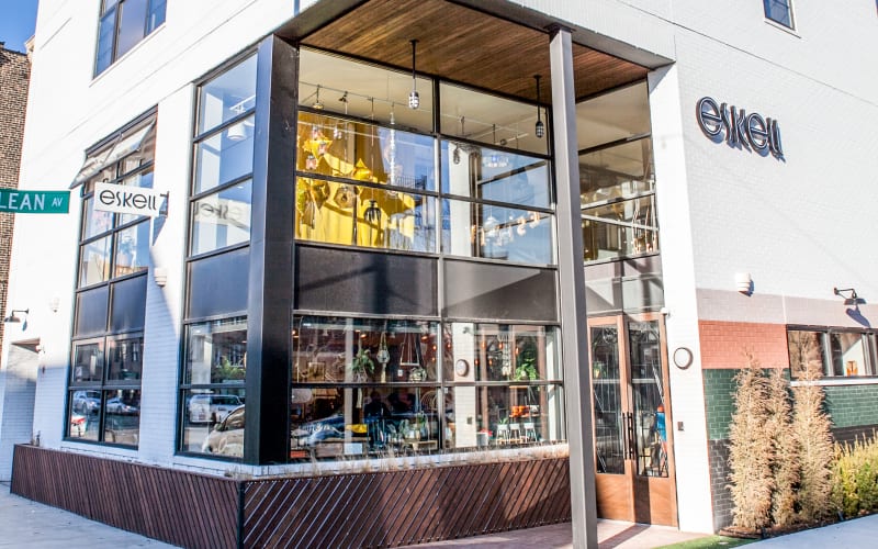 Bright New Storefront with high lofted ceilings and stylish props and ...