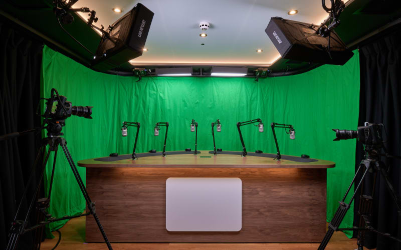 State-of-the-art Podcast Studio with Sleek, High-end Furnishings and ...