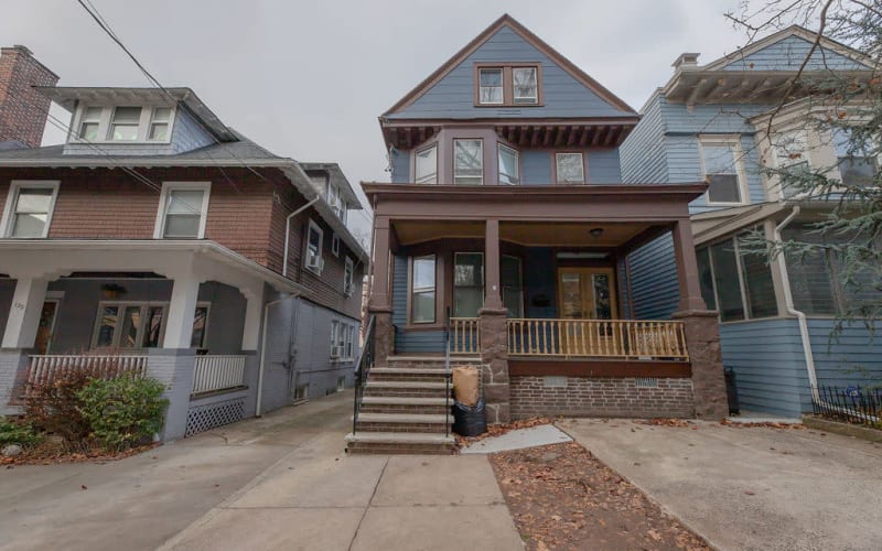 Unoccupied furnished house on tree lined block for filming, Jersey City ...