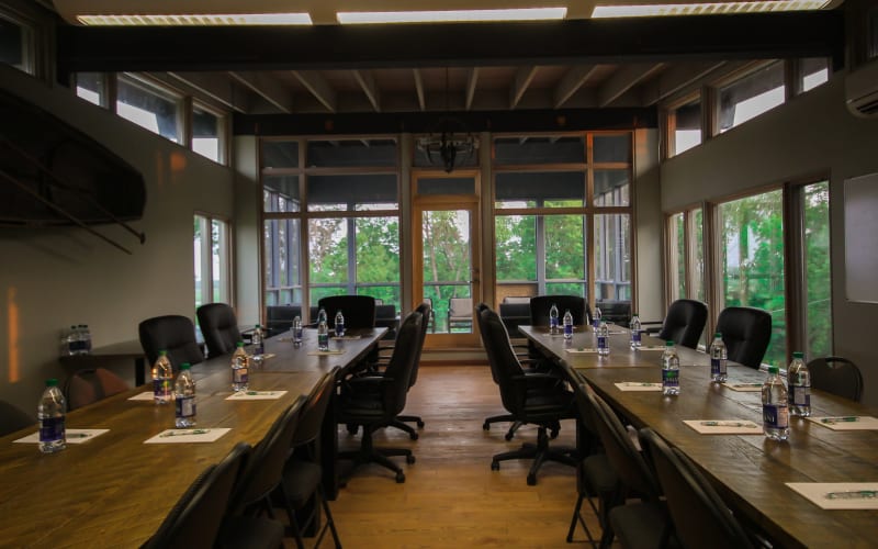 Desolate Meeting Room with Access to an Outdoor Breakout Space, St ...