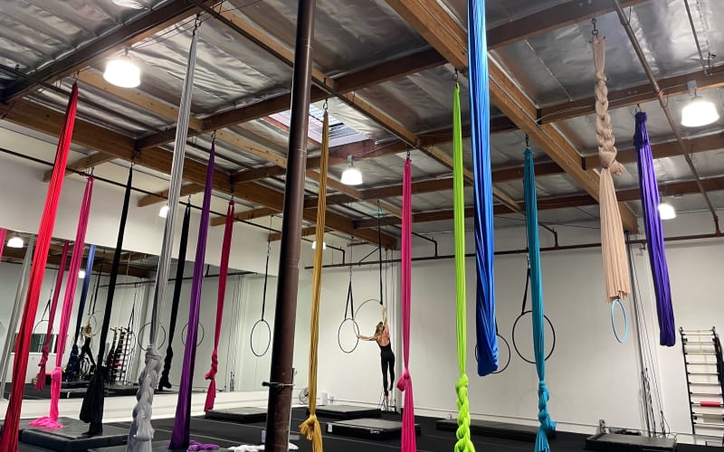 Elevate Aerial | Aerial Studio with high ceilings and blank walls ...