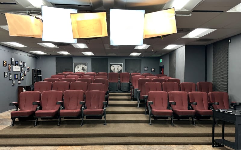 1200 sq ft 46 seat stadium theatre seating for scene study or on camera ...