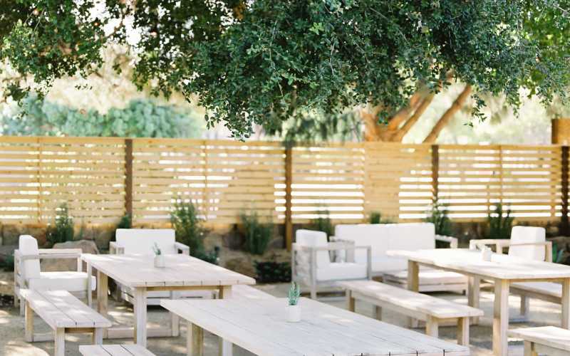 Outdoor Courtyard & Garden at Chic Wine Bar, Los Alamos, CA ...