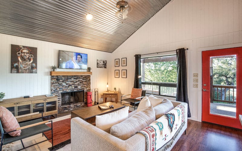 Texas Hill Country Cabins on a Spring-fed Clear River, Castell, TX ...