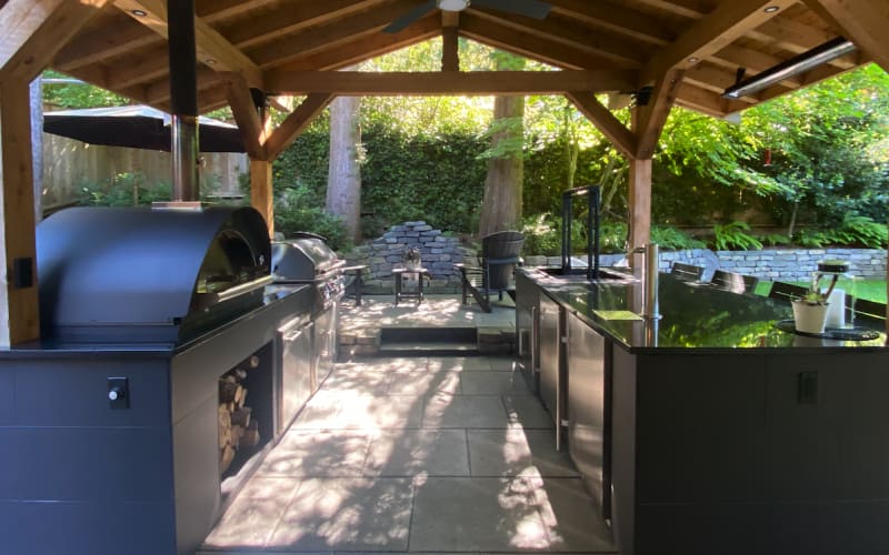 Modern Farmhouse with Timber Frame Outdoor Kitchen & Incredible ...