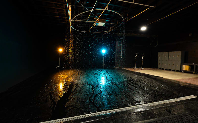 Car Photo Studio for rent with Large Black Cyc wall & Rain Features ...