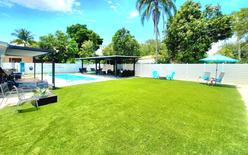 Coastal backyard with pergola and pool, Miami, FL | Event | Peerspace